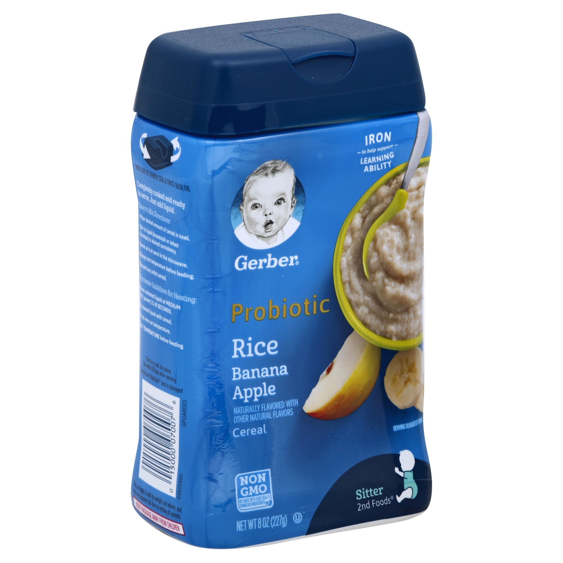 Gerber Probiotic Rice Banana Apple Baby Cereal 8 oz | Shipt