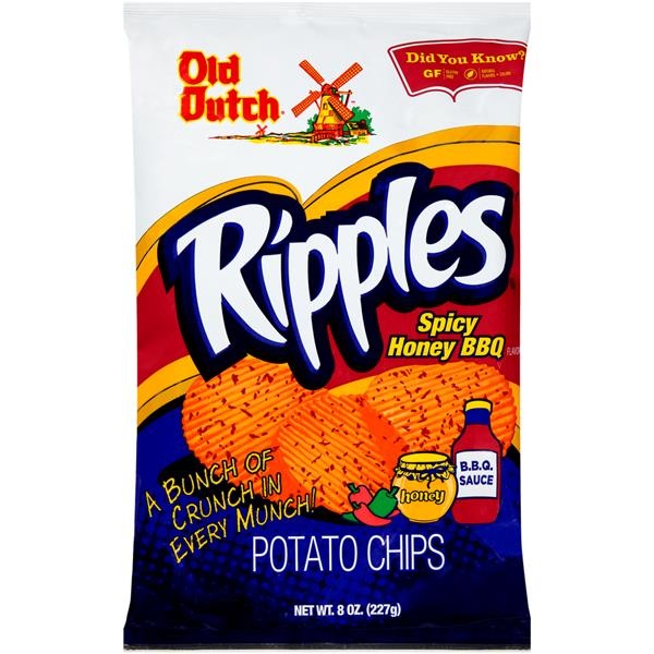Old Dutch Arriba Ripples Spicy Honey Bbq Potato Chips 8 oz | Shipt