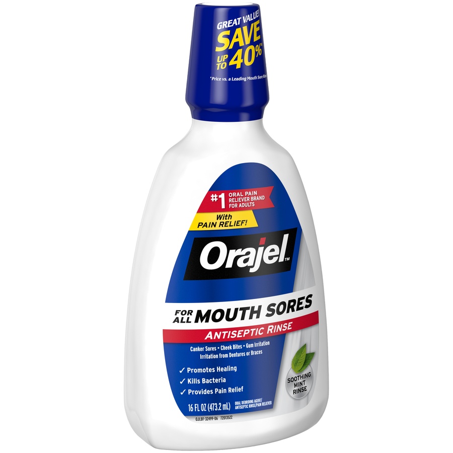 Orajel Antiseptic Mouth Sore Rinse 16 fl oz | Shipt