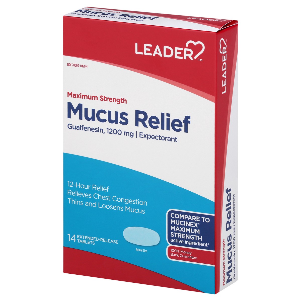 Leader Mucus Relief, Maximum Strength, 1200 mg, Extended-Release Tablets 14 ct | Shipt