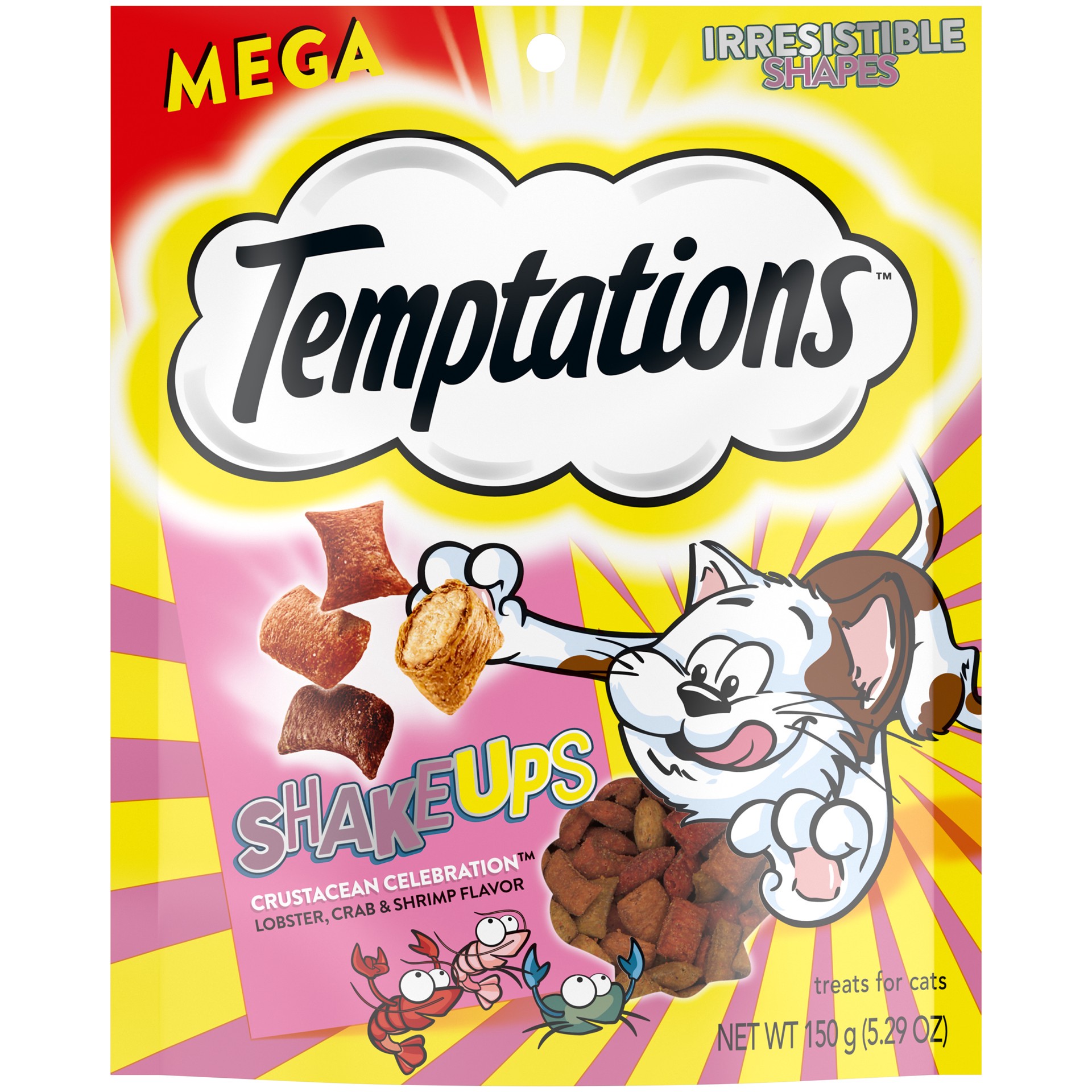 Temptations Shakeups Crunchy And Soft Cat Treats, Crustacean ...