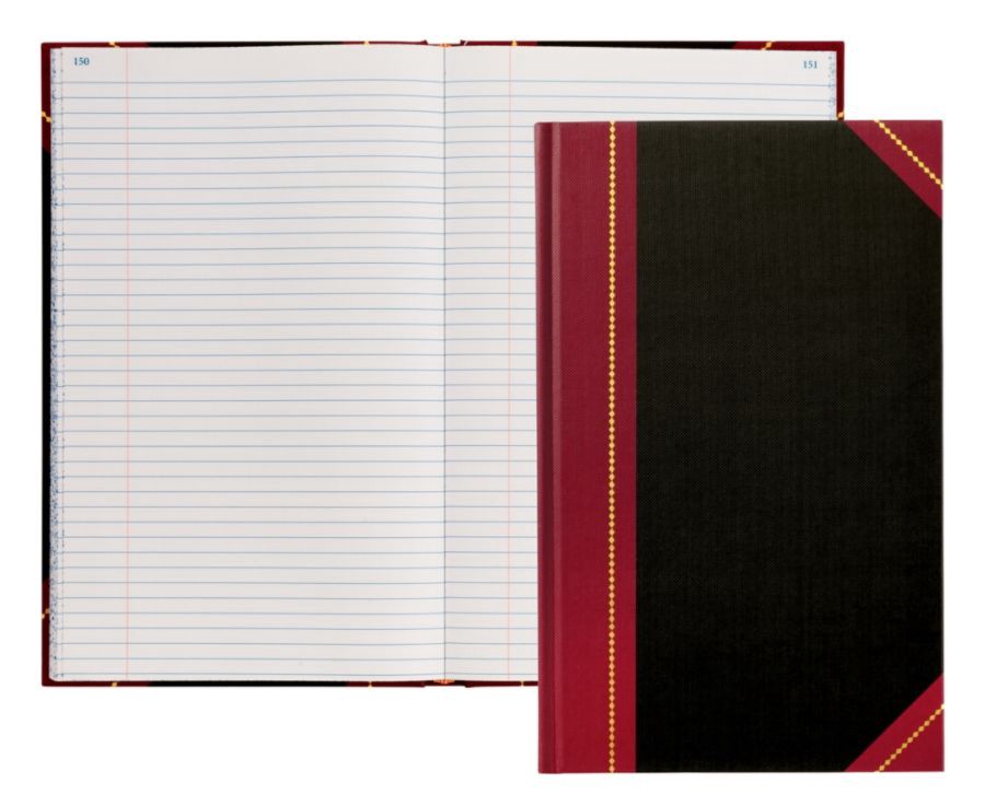 Office Depot Brand Hardbound Book, Record Ruling 150 ct; 11 3/4 in x 7 ...