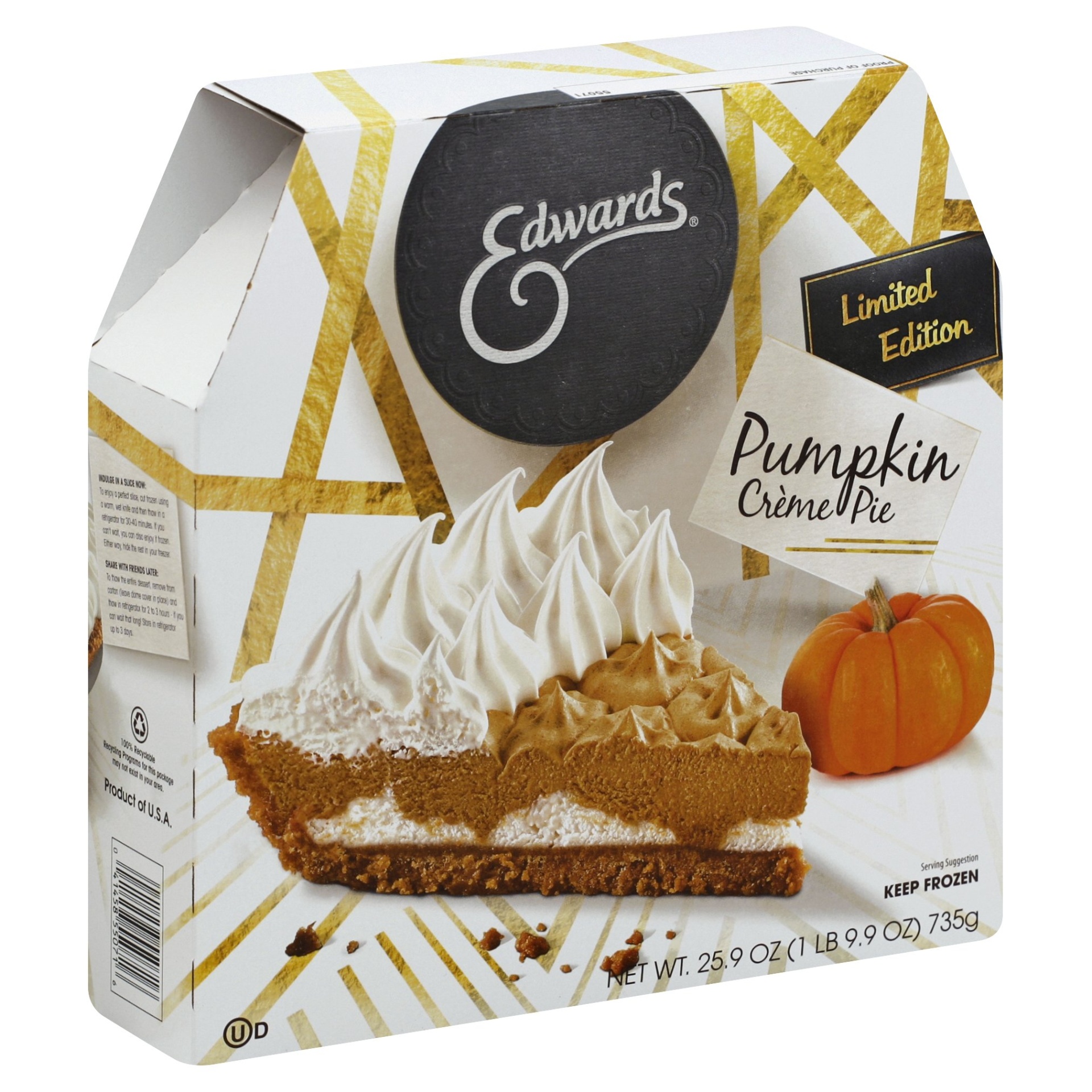 Edwards Pumpkin Creme Pie 25.92 oz | Shipt