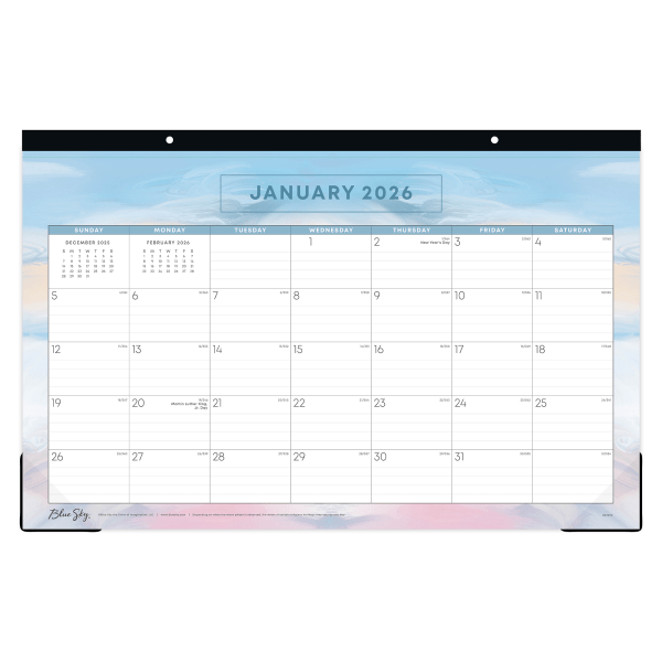 Blue Sky 2026 Blue Sky Monthly Desk Pad Planning Calendar, 17"" x 11 ...
