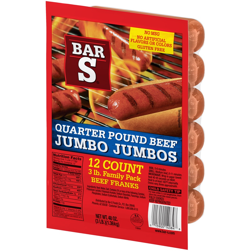 Bar-S Beef Jumbo Jumbo Franks 48 oz | Shipt