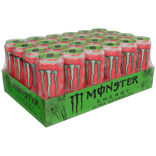 Monster Energy Ultra Watermelon, Sugar Free Energy Drink (Pack of 24 16 ...