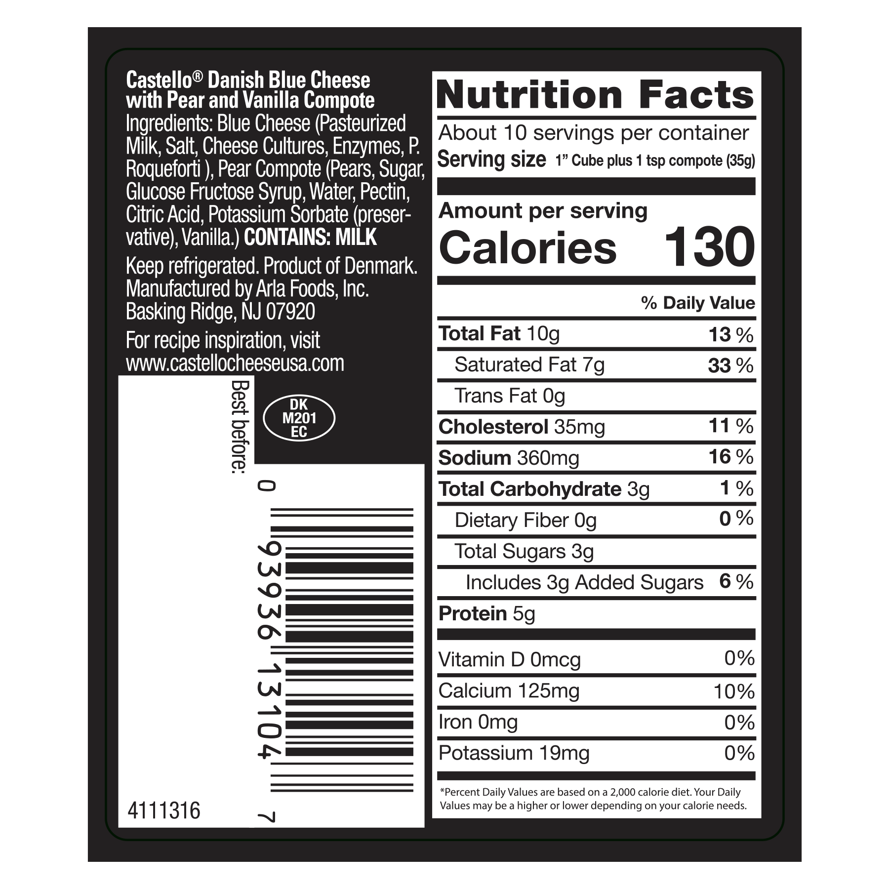 Arla Foods Inc Castello Blue Cheese With Pear | shipt