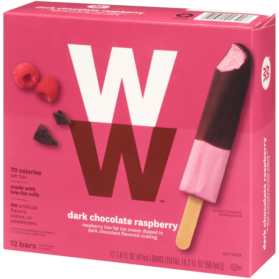 Weight Watchers Dark Chocolate Raspberry Ice Cream Bars 12-1.6 fl. oz ...