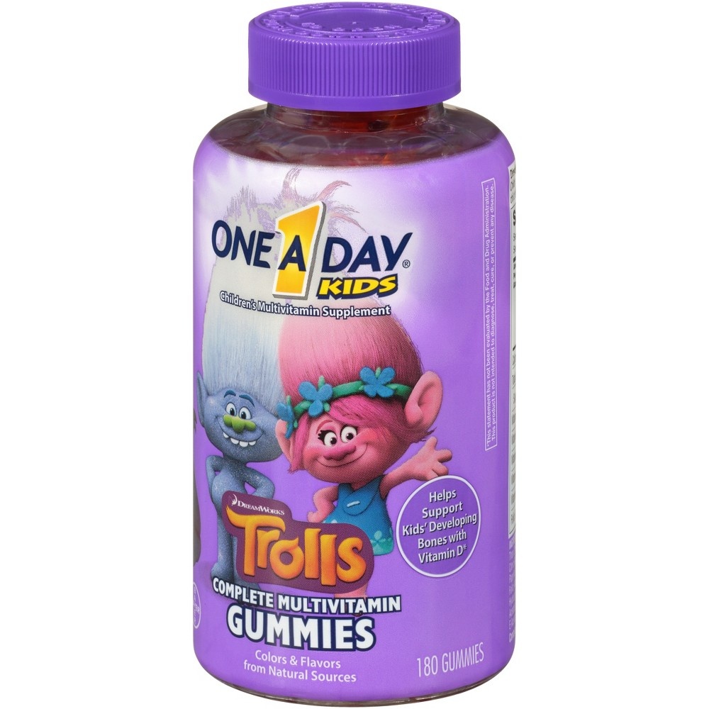 One A Day Kid's Trolls Complete Multivitamin Gummies 180 ct | Shipt