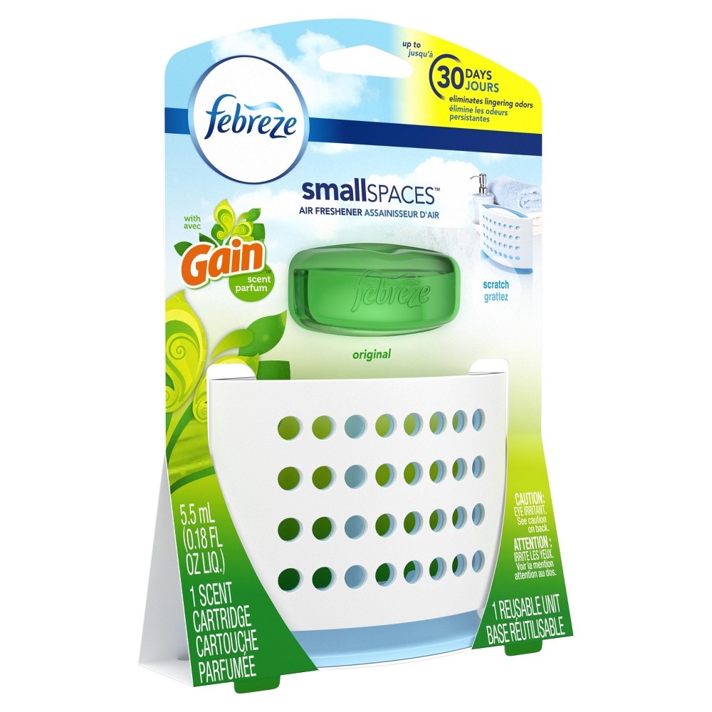 Febreze Small Spaces With Gain Original Starter Kit Air Freshener 0.18 ...