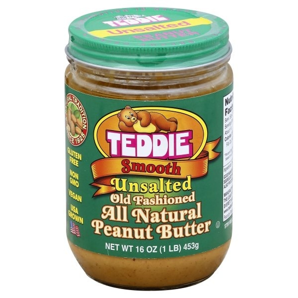Teddie Smooth Unsalted All Natural Peanut Butter 16 oz | Shipt