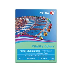 Xerox Vitality Colors Pastel Plus Multi-Use Printer Paper, 24 lb, 30% ...