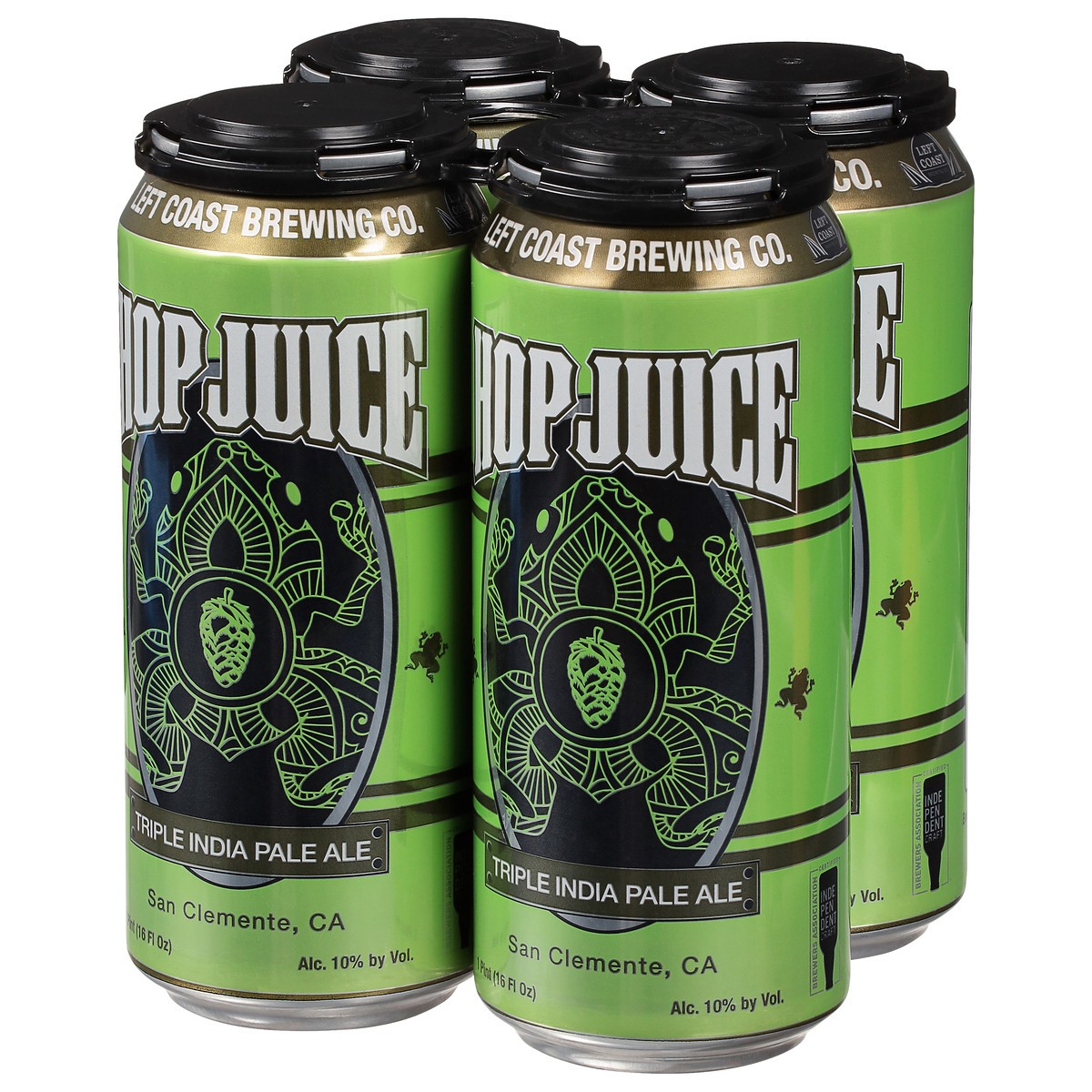 Left Coast Brewing Co Triple India Pale Ale Hop Juice Beer 4 - 1 pt ...