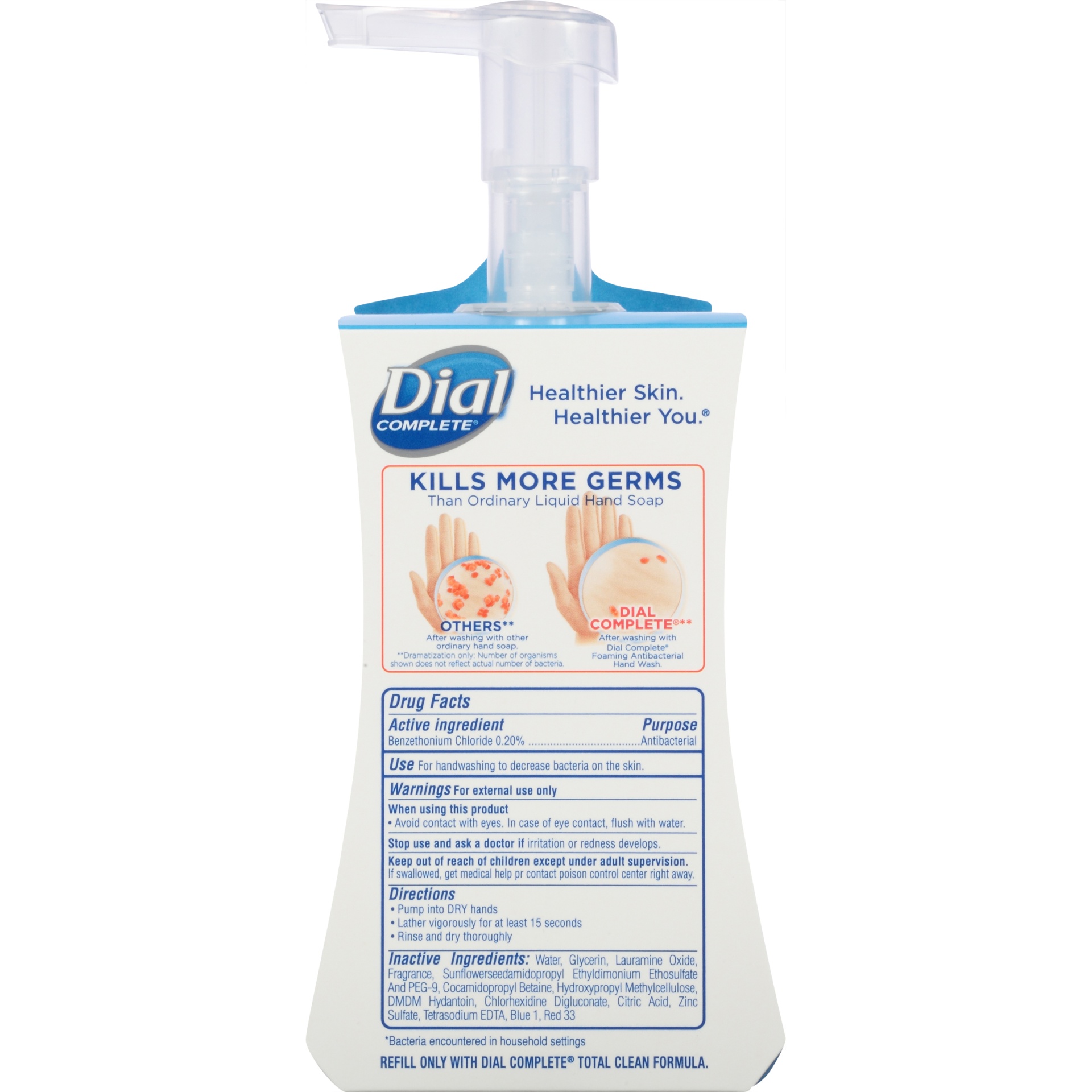 Dial Complete Spring Water Foaming Antibacterial Hand Wash - Blue 7.5 ...