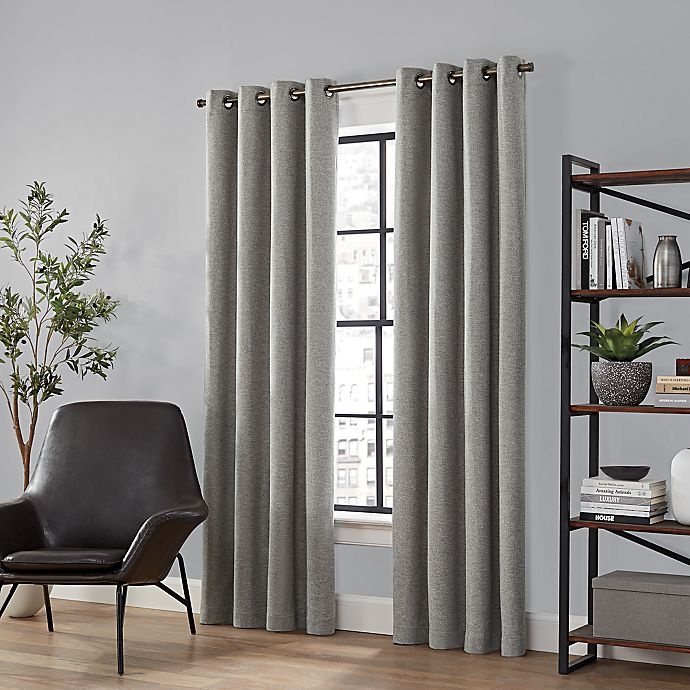 Brookstone Saville Grommet 100% Blackout Window Curtain Panel - Grey 95 ...