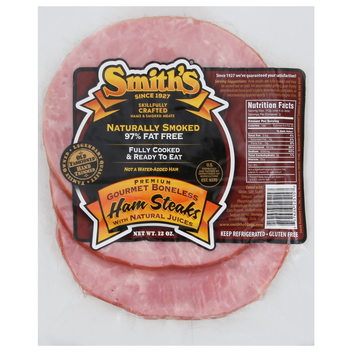 Smith's Ham Steaks, with Natural Juices 12 oz | Shipt