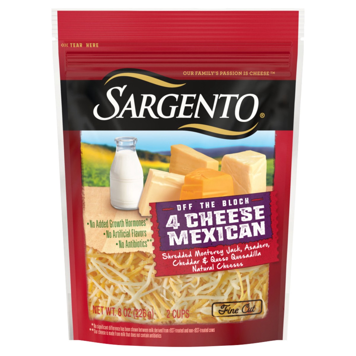 Sargento Off the Block 4-Cheese Mexican Blend Fine Shredded Cheese ...