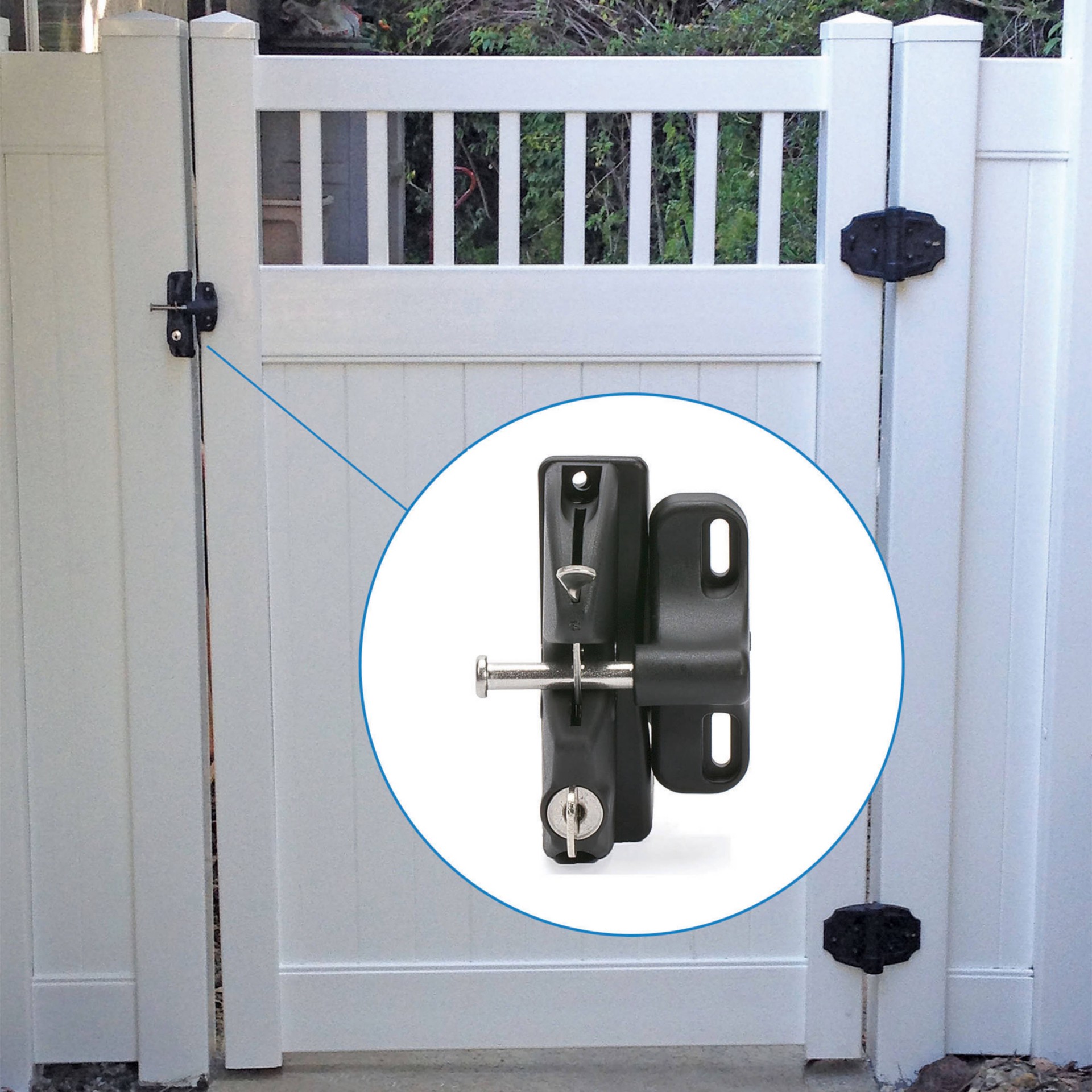 National Hardware 2 -Pack 4-7/10-in Black Gate lock 1 ct | shipt