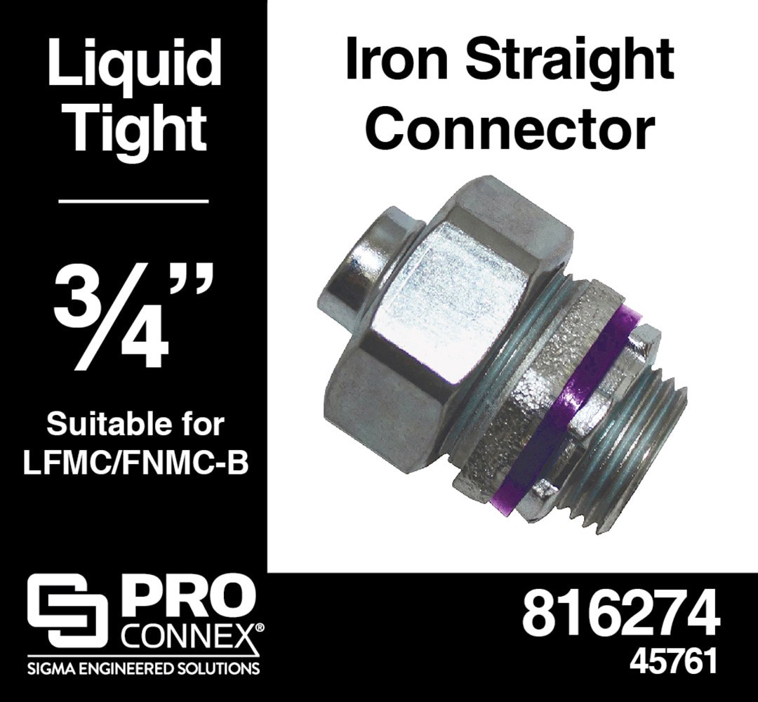 Sigma ProConnex 3/4-in Malleable iron Straight Connector Conduit ...