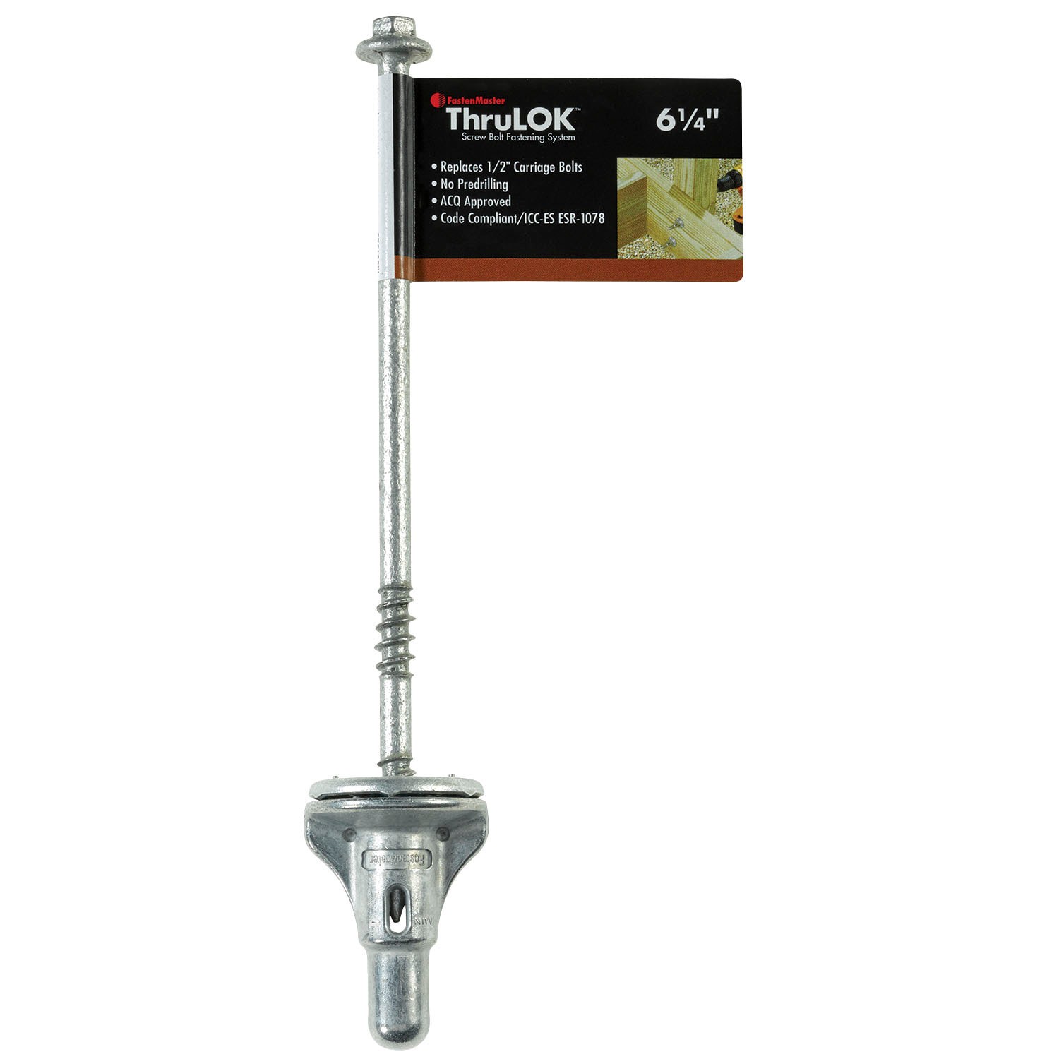 ThruLOK by FastenMaster 5/8-in x 6-1/4-in Silver Ecoat Hex -Head ...