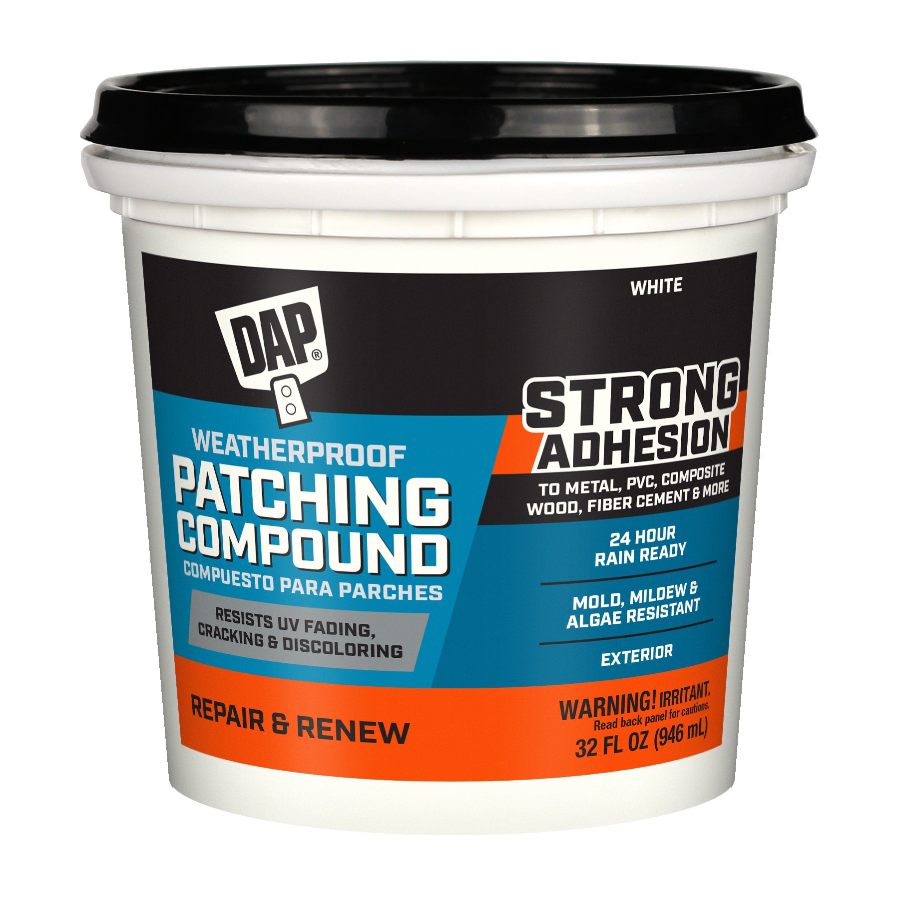 DAP Waterproof Patching Compound White Exterior Heavy Duty , Waterproof ...