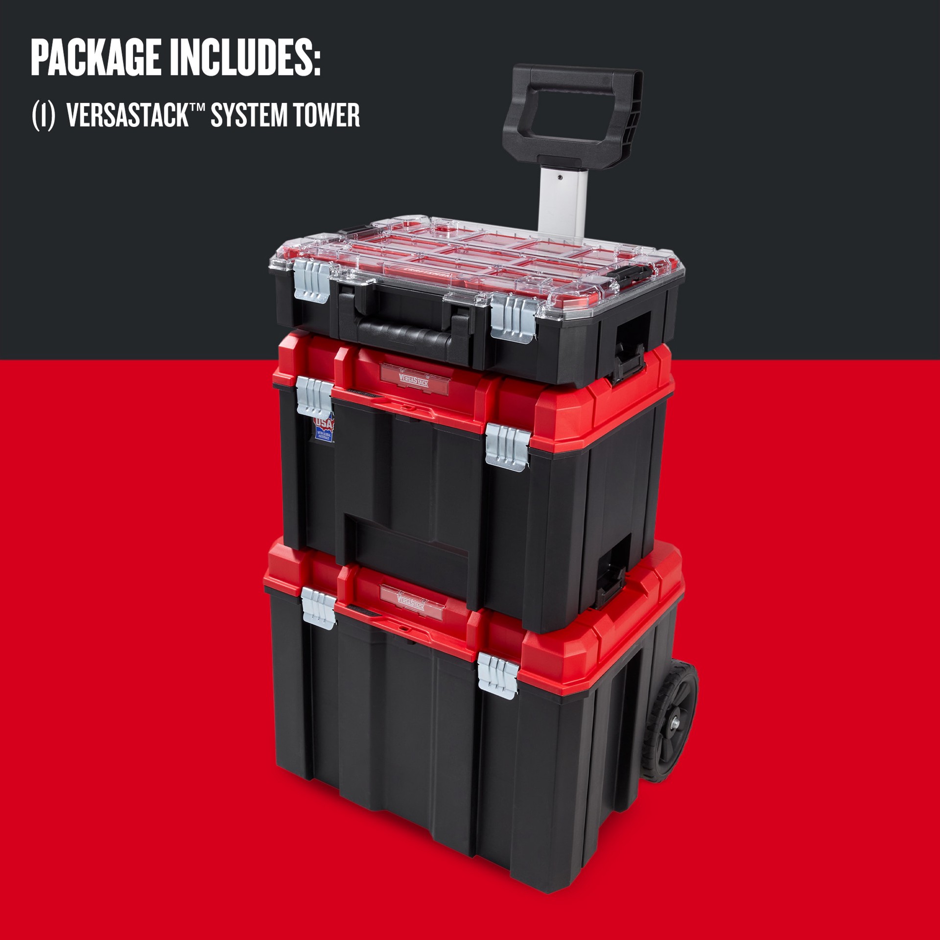 CRAFTSMAN VERSASTACK 17-in W x 30.9-in H x 20.15-in D Black Plastic ...