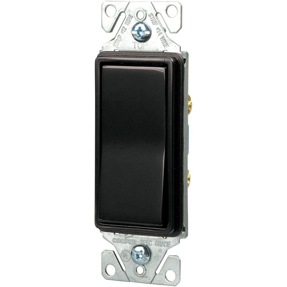 Eaton 15-amp Single-pole Rocker Light Switch , Black 1 ct | shipt