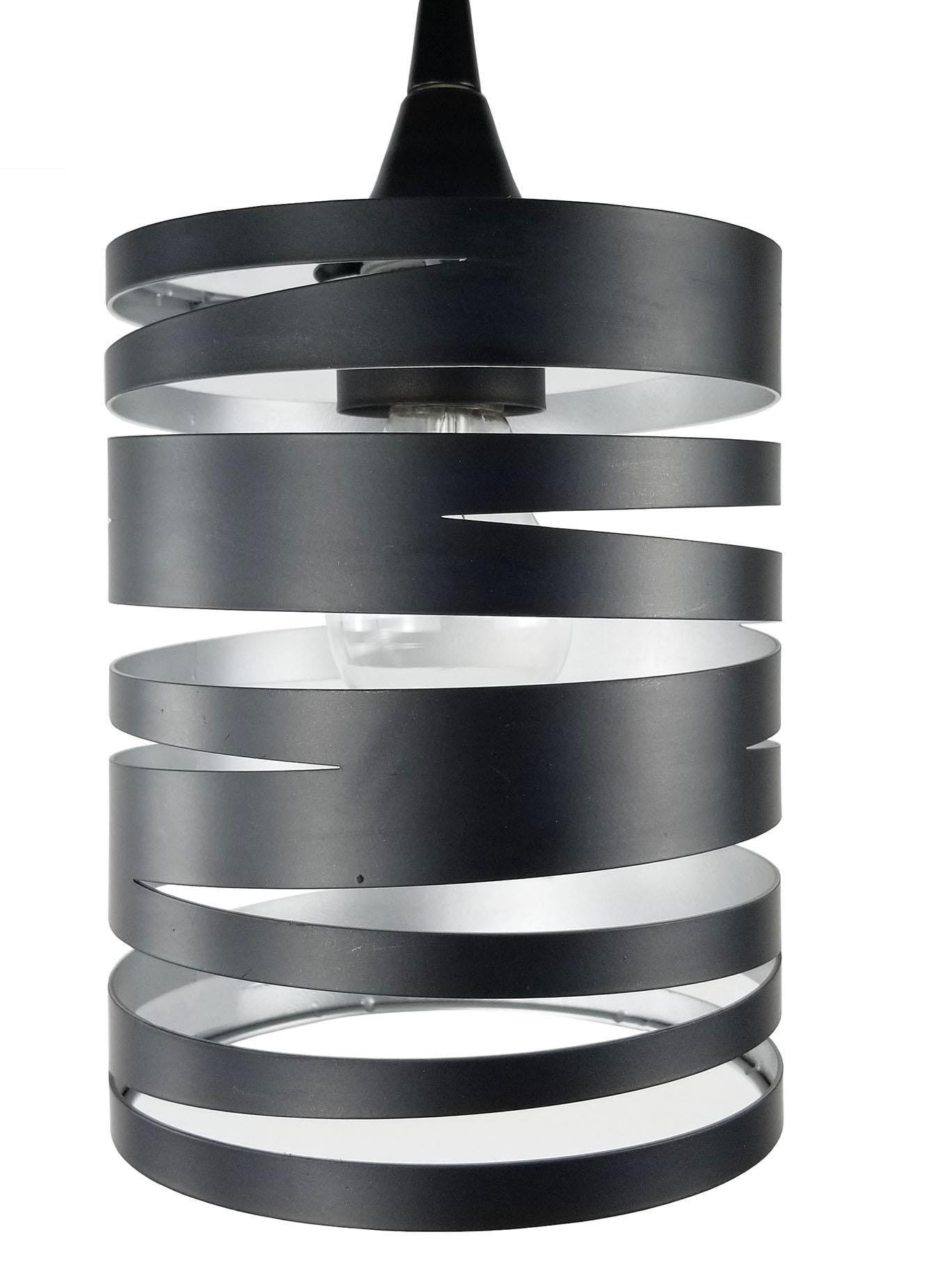Style Selections Mix and Match 7.5-in x 6-in Cylinder Black Pendant ...