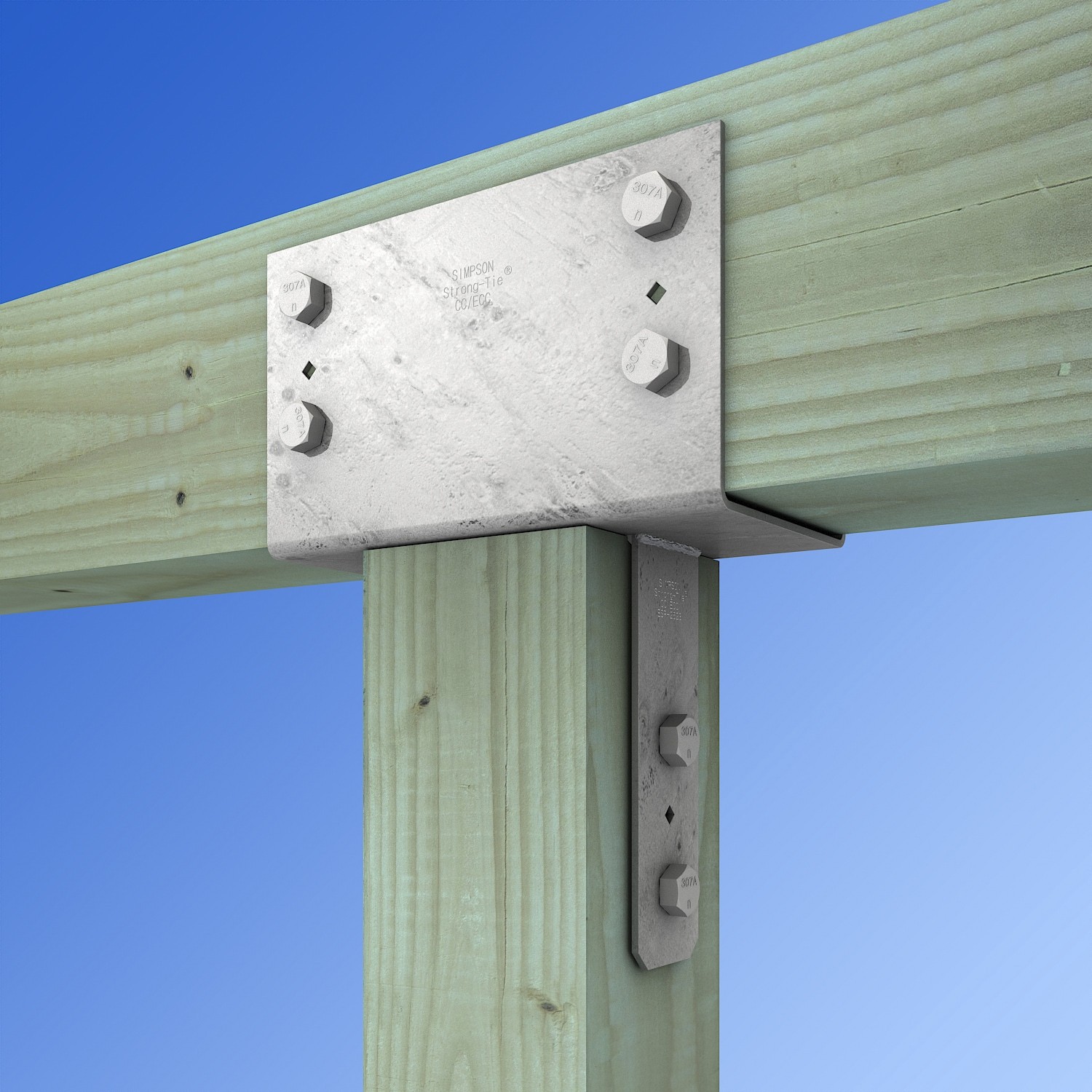 Simpson Strong-Tie CC 6-in x 6-in Hot-dipped galvanized Wood to wood ...