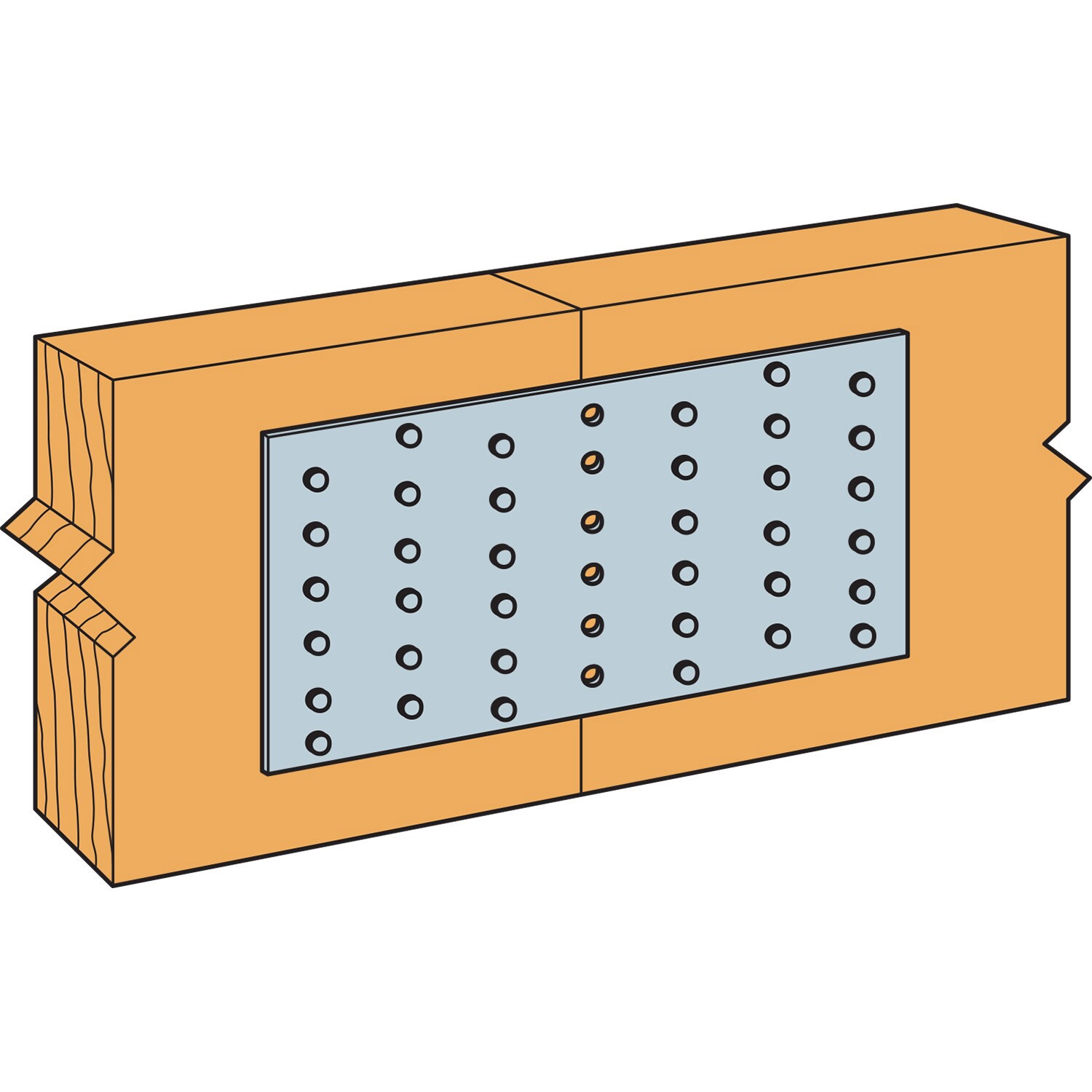 Simpson Strong-Tie 7-in 20 -Gauge Galvanized Steel Tie plate Wood to ...