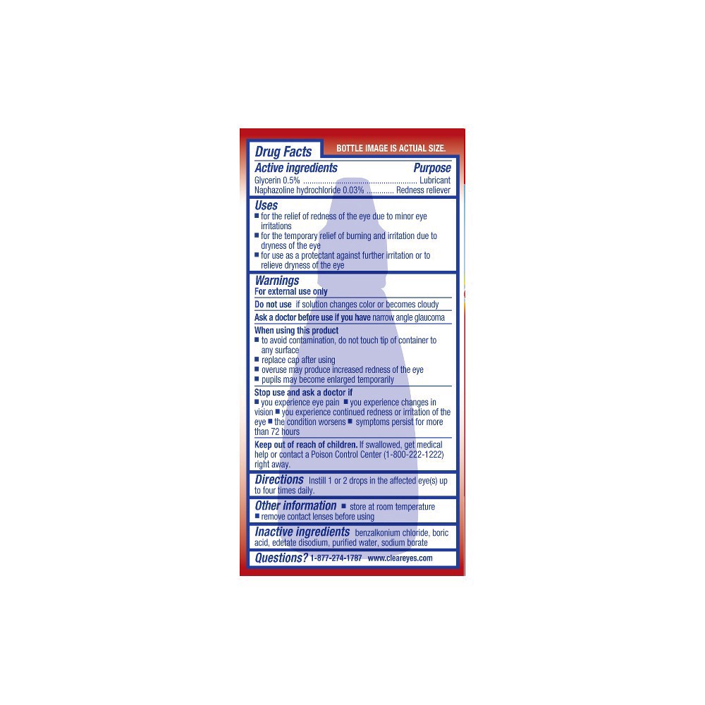 Clear Eyes Max Redness Relief Lubricant Eye Drops 0.5 oz | shipt