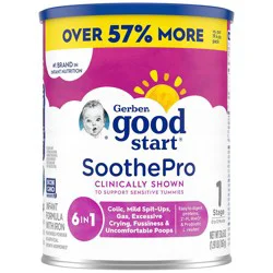 Gerber Good Start SoothePro Baby Formula Powder, for Sensitive Tummies, with Probiotics, Non-GMO ...