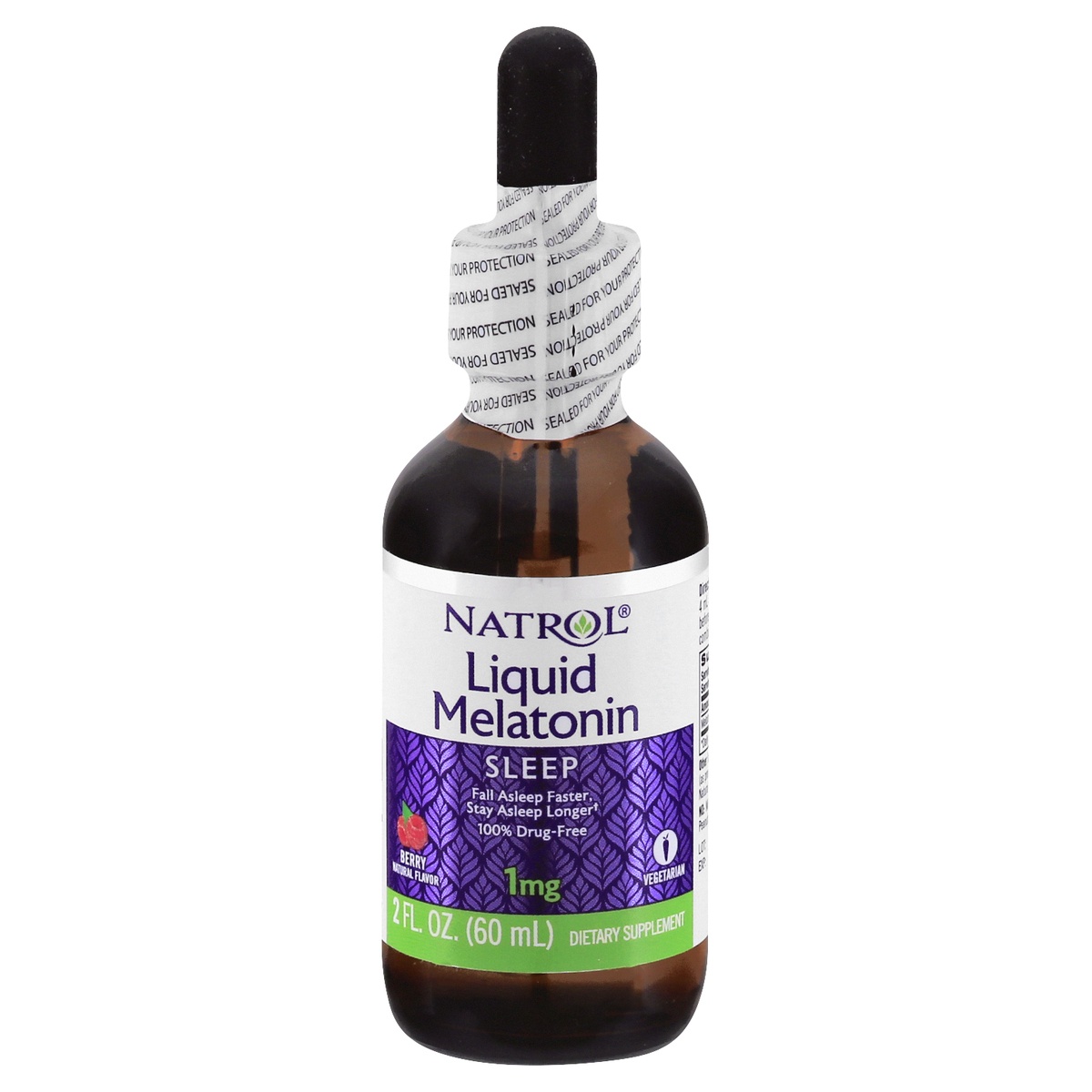 Natrol Liquid Melatonin Berry Flavor Sleep 1 Mg 2 fl oz | Shipt