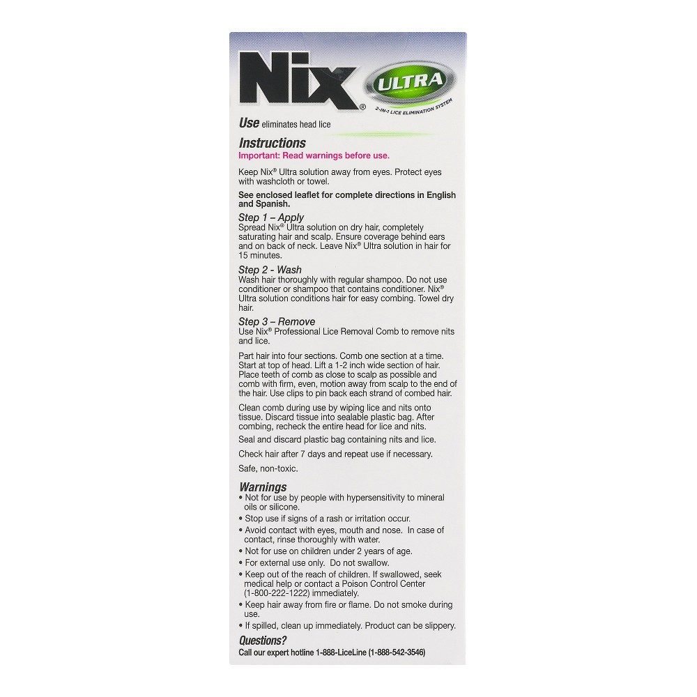 Nix Ultra 2-in-1 Lice & Eggs Solution 3.4 oz | Shipt