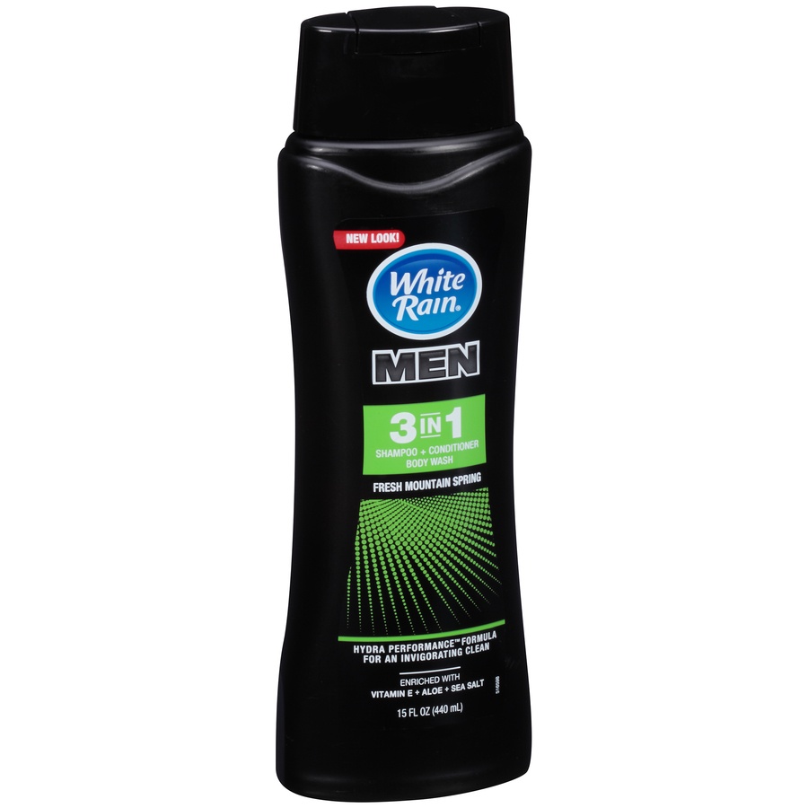White Rain Body Wash, Men, 3 in 1, Fresh Mountain Spring 15 oz | Shipt