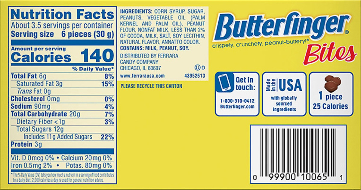Butterfinger Bites Concession Box 3.5 oz | Shipt