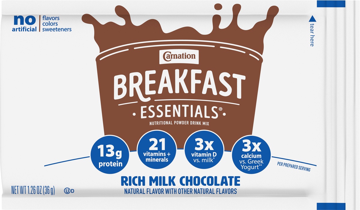 Carnation Breakfast Essentials Rich Milk Chocolate 10 ct; 1.26 oz | Shipt