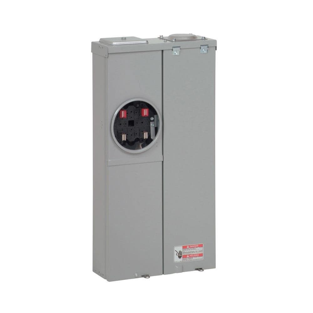 Eaton Type BR 200 -Amp 4 -Spaces 8 -Circuit Outdoor Main Breaker Meter ...