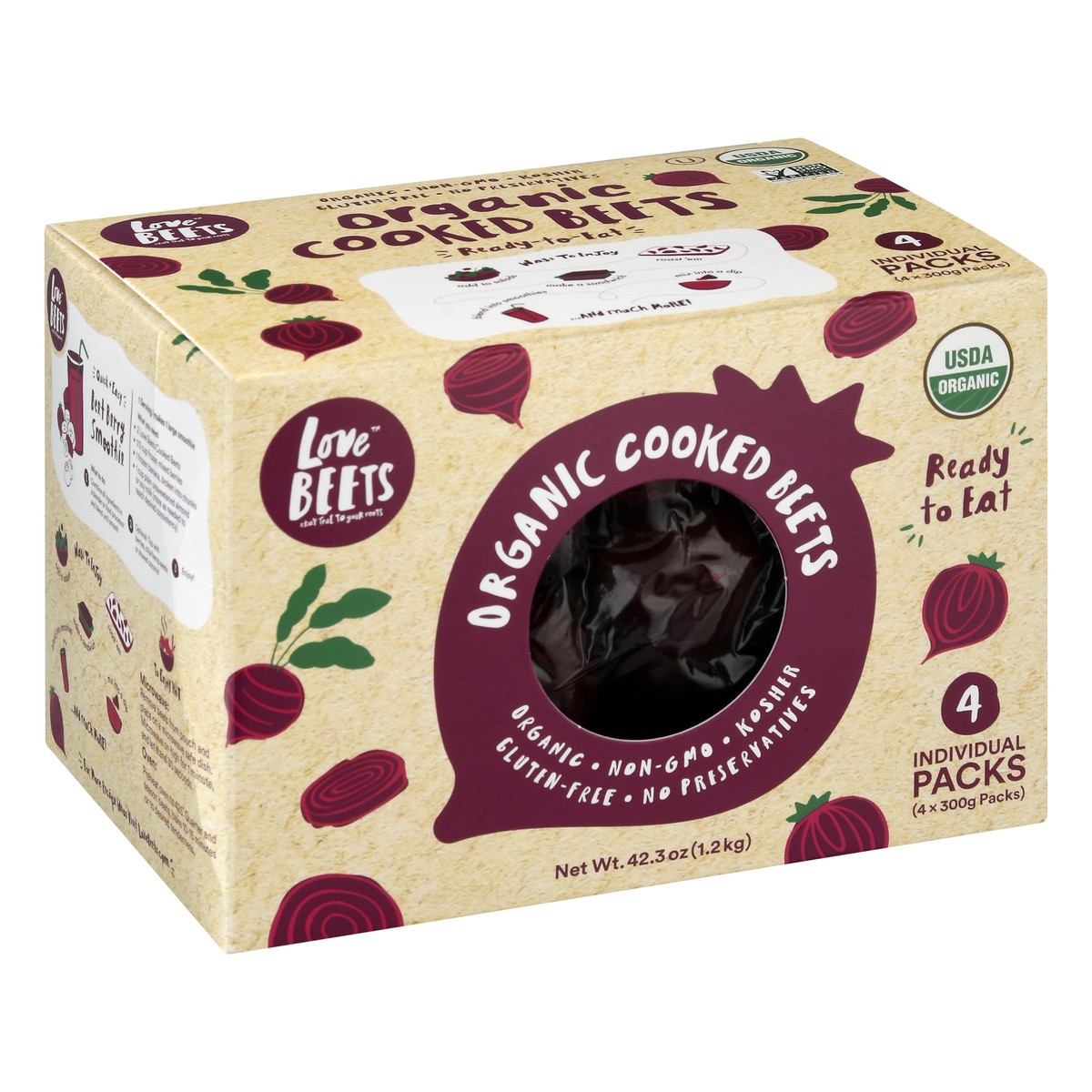 Love Beets Organic Cooked Beets 4 ct | Shipt
