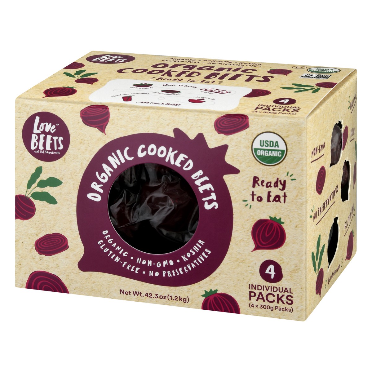 Love Beets Organic Cooked Beets 4 ct | Shipt