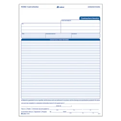 Adams® Carbonless Contractor's Invoices, 3-Part, 100 Sets 100 ct | shipt