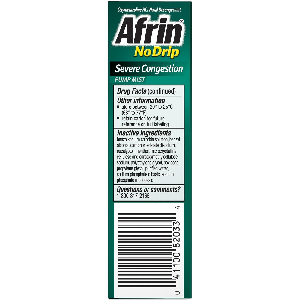 Afrin No Drip Severe Congestion Nasal Spray 0.5 fl oz | Shipt