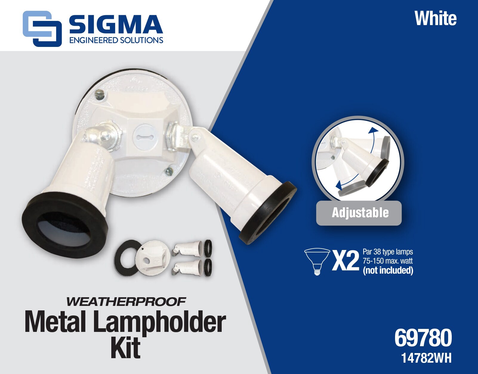 Sigma Engineered Solutions 150 -Watt EQ LED White 2 -Head Switch ...