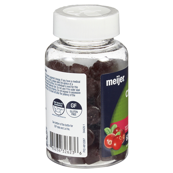 MEIJER WELLNESS Meijer Cranberry 500 mcg Dietary Supplement Gummy 60 ct ...