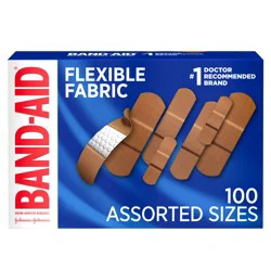 BAND-AID Flexible Fabric Adhesive Bandages, Comfortable Sterile ...