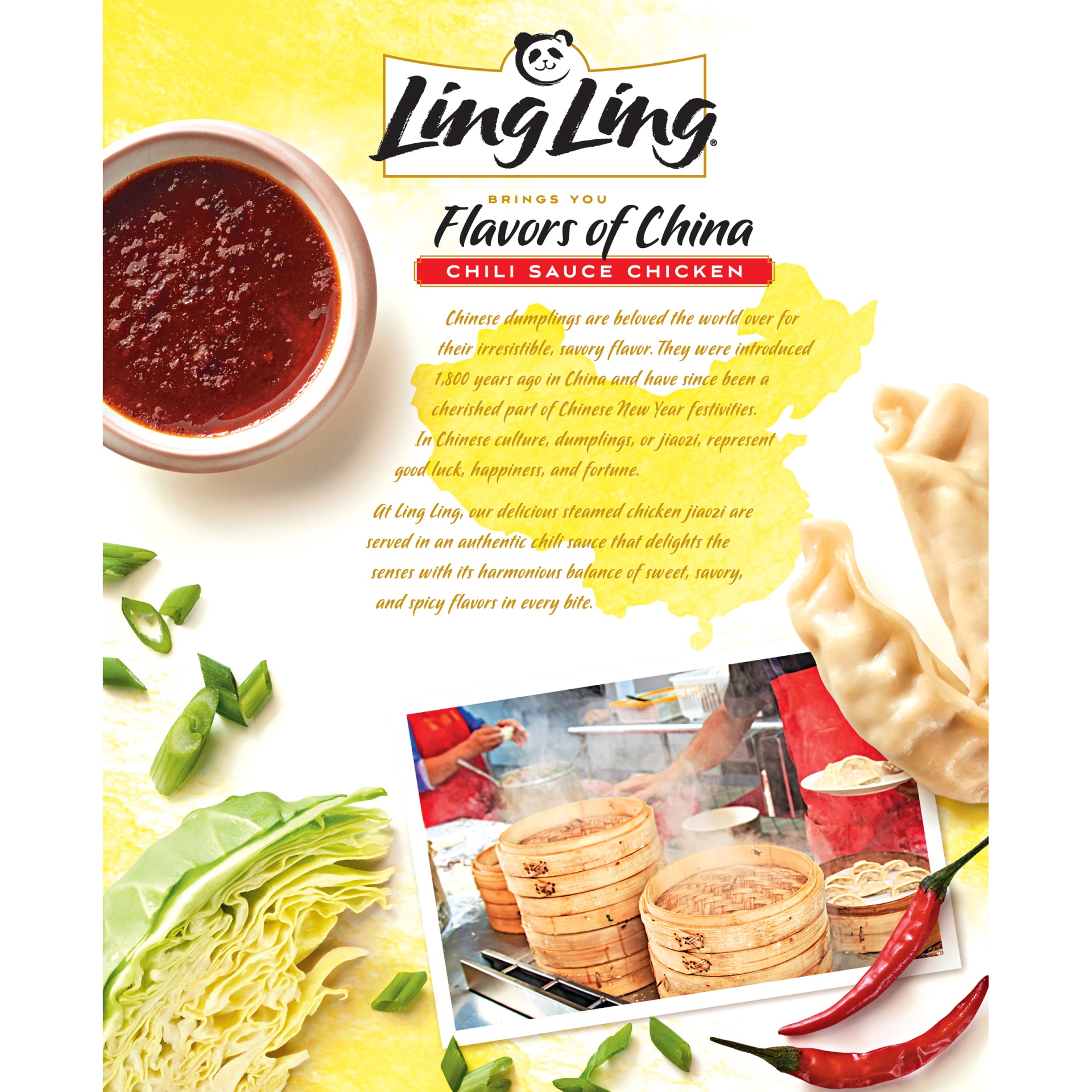 Ling Ling Steamed Dumplings Chili Sauce Chicken 22.5 oz | Shipt