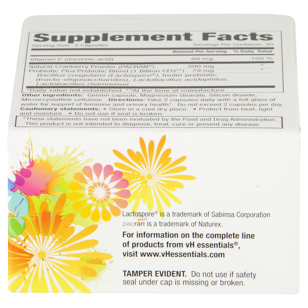 VH Essentials Probiotic Plus & Cranberry 60 ct | Shipt