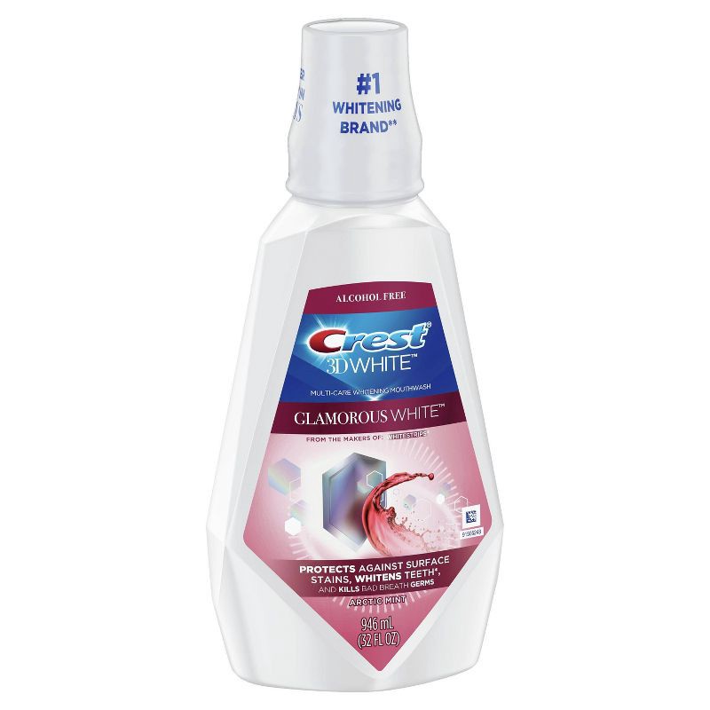 Crest 3D White Glamorous White Mouthwash - Arctic Mint 32 fl oz | Shipt
