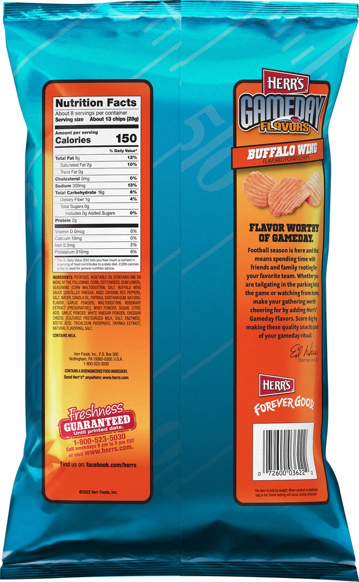 Herr's Game Day Flavors Buffalo Wing Potato Chips 7.75 oz 7.75 oz | Shipt