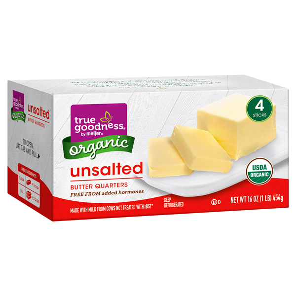 True Goodness Organic Unsalted Butter Sticks 4 ct | Shipt